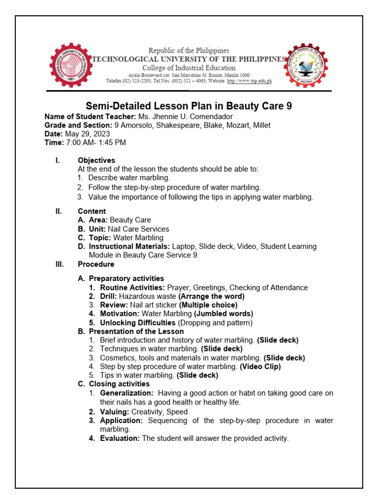 1_SDLP Water Marbling | PDF | Cognition | Learning