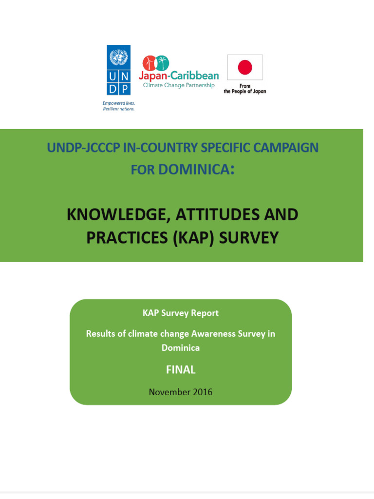 Undp BB DOM KAP Climate Change Kap Survey Report - Undp-Jcccp Dominica ... Undp BB DOM KAP Climate Change Kap Survey Report - Undp-Jcccp Dominica ...