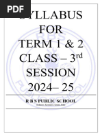 Class 2nd Syallabus 2024 - 2025 | PDF