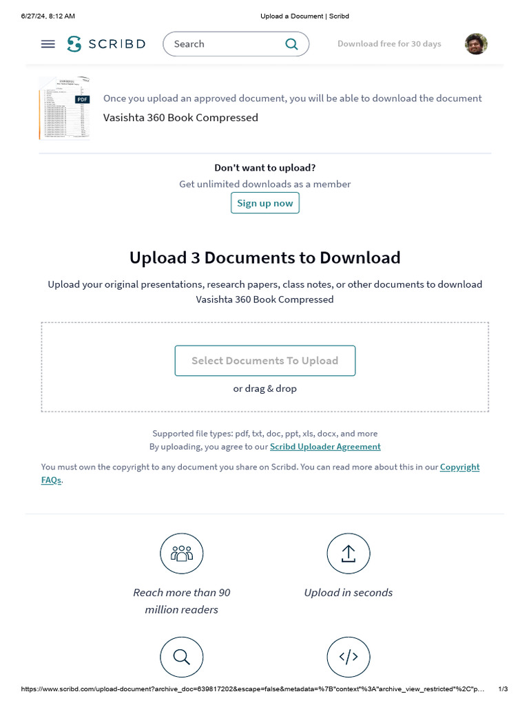 Upload A Document - Scribd | PDF | Scribd | Digital Technology