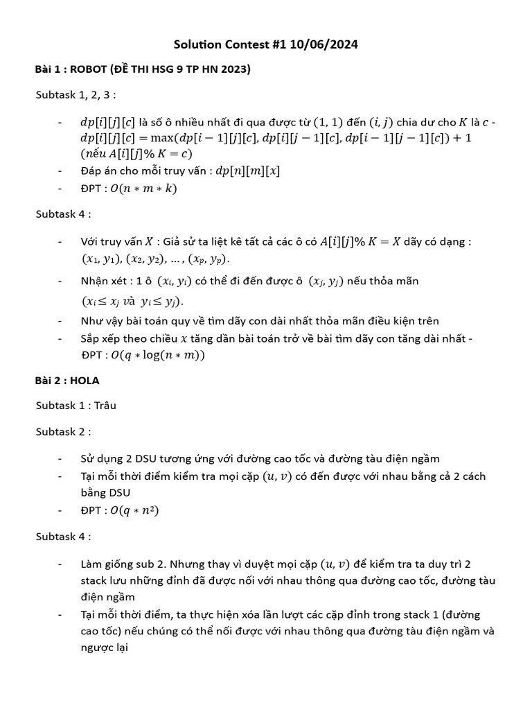 Solution Contest1 | PDF