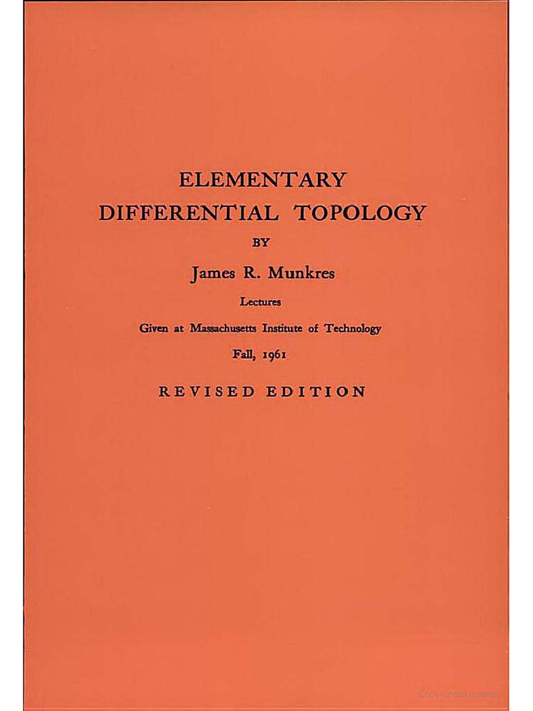 Topologia Diferencial - MUNKRES | PDF