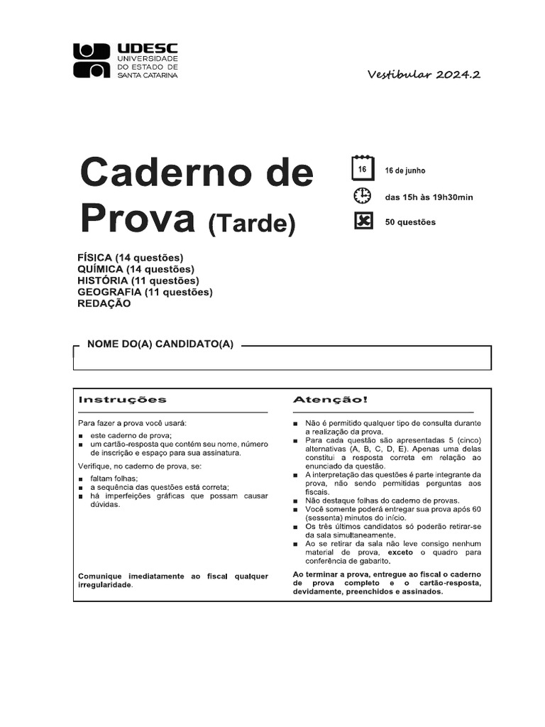 Udesc Vespertino | PDF