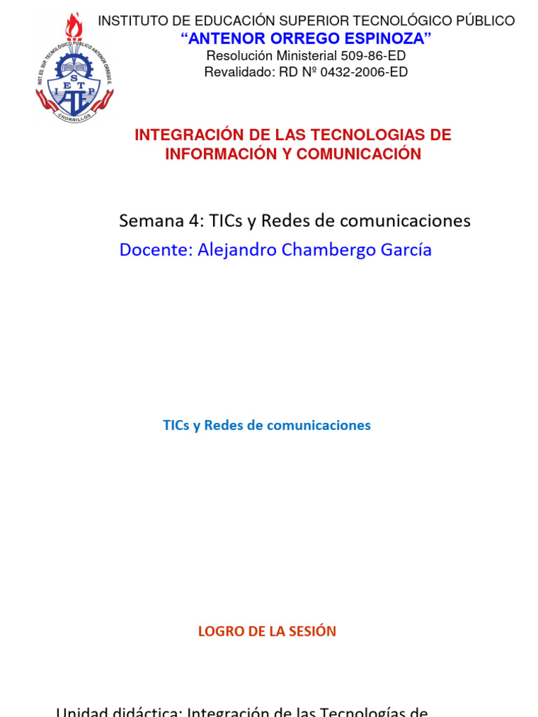 TICs Semana 4.1 TICs y Redes de Comunicaciones | PDF | web 2.0 | Aplicación web