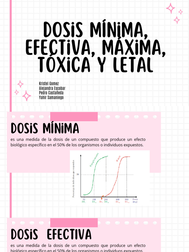 Dosis Tóxicas y Letales: Guía Esencial | PDF | Toxicidad ...