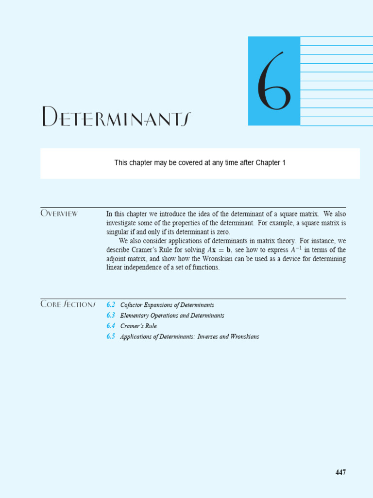 Ch06 Introduction To Linear Algebra 5th Edition | PDF | Determinant ...