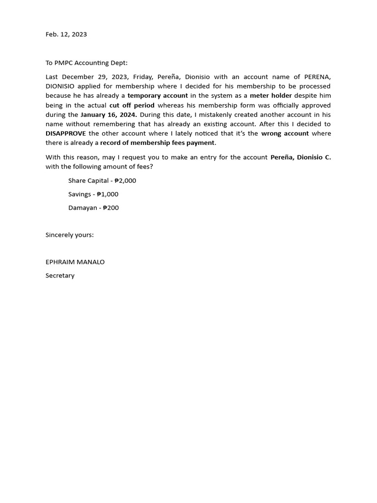 Letter For Entry of Records | PDF | Law