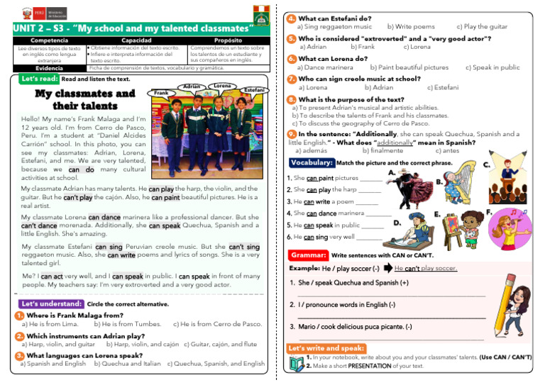 Unit 2 - Reading 3 - Ciclo Vii - 2024 | PDF | Linguistics