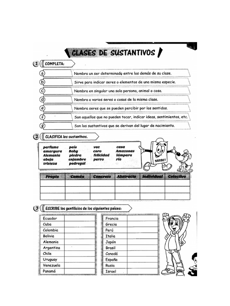 Clases de Sustantivos | PDF