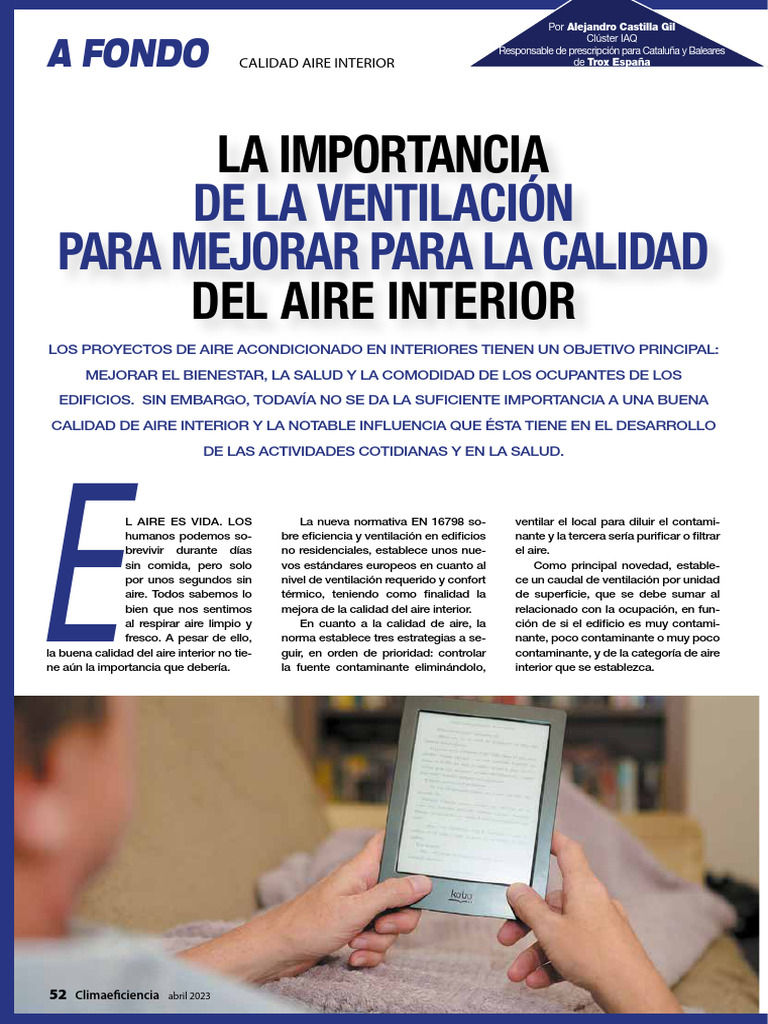 Clima Eficiencia - La Importancia de La Ventilaci N.... Castilla | PDF | Ventilación (Arquitectura)