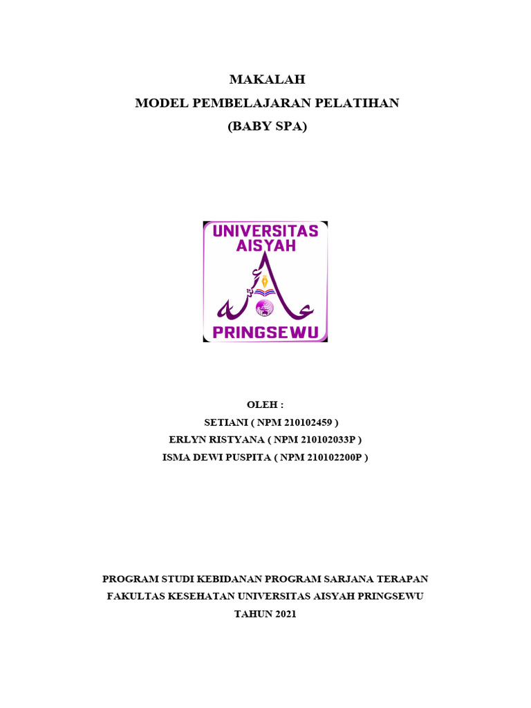 MAKALAH MODEL PEMBELAJARAN PELATIHAN Kelompok 19 | PDF