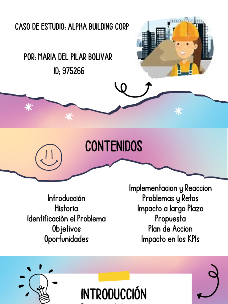 Presentación Proyecto Trabajo Caso de Estudio Alpha Building Corp | PDF | Economias | Business