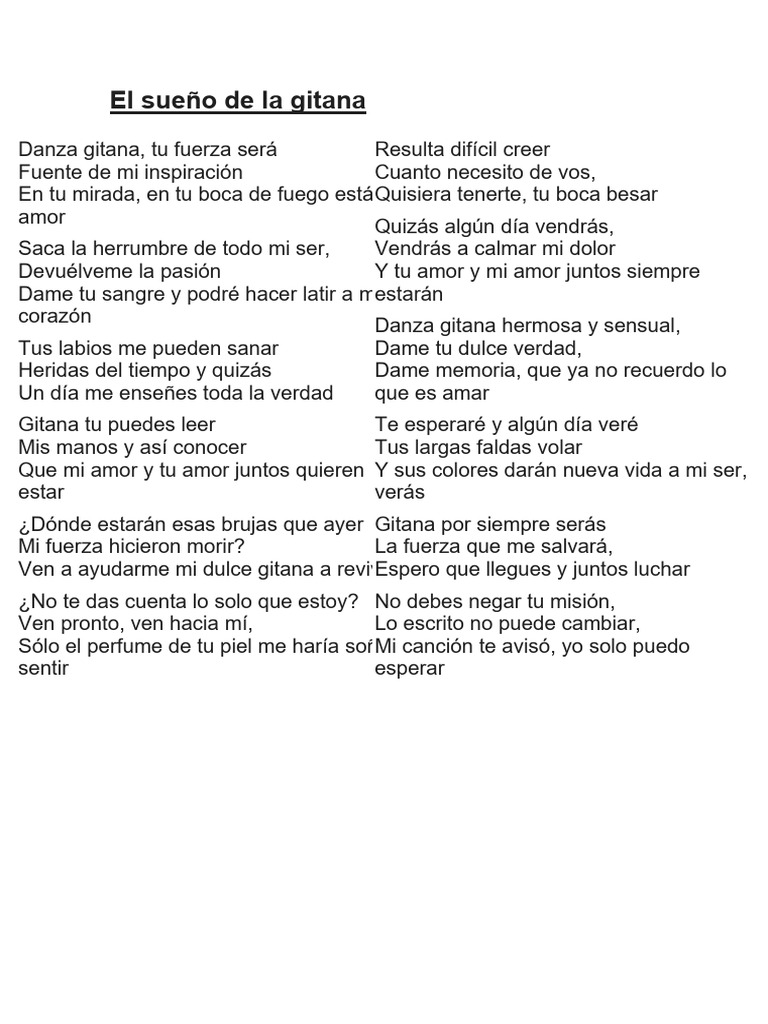 El sueño de la gitana | PDF