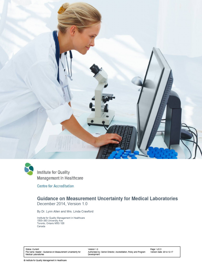 Guidance On Measurement Uncertainty For Medical Laboratories | PDF ...