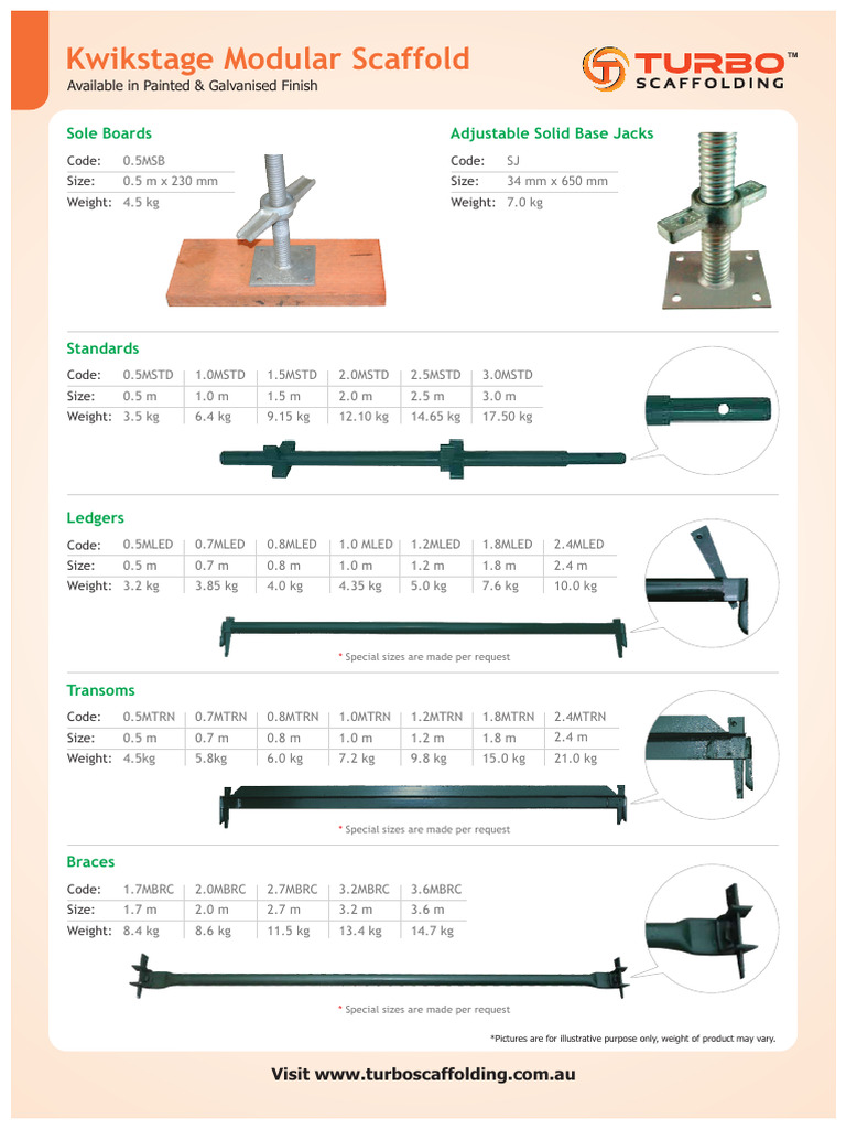 Kwikstage-Modular-Scaffold - Turbo Scaff | PDF | Scaffolding | Equipment