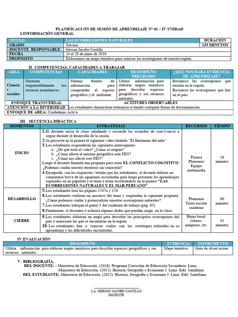 SESION 1 | PDF | Maestros | Aprendizaje