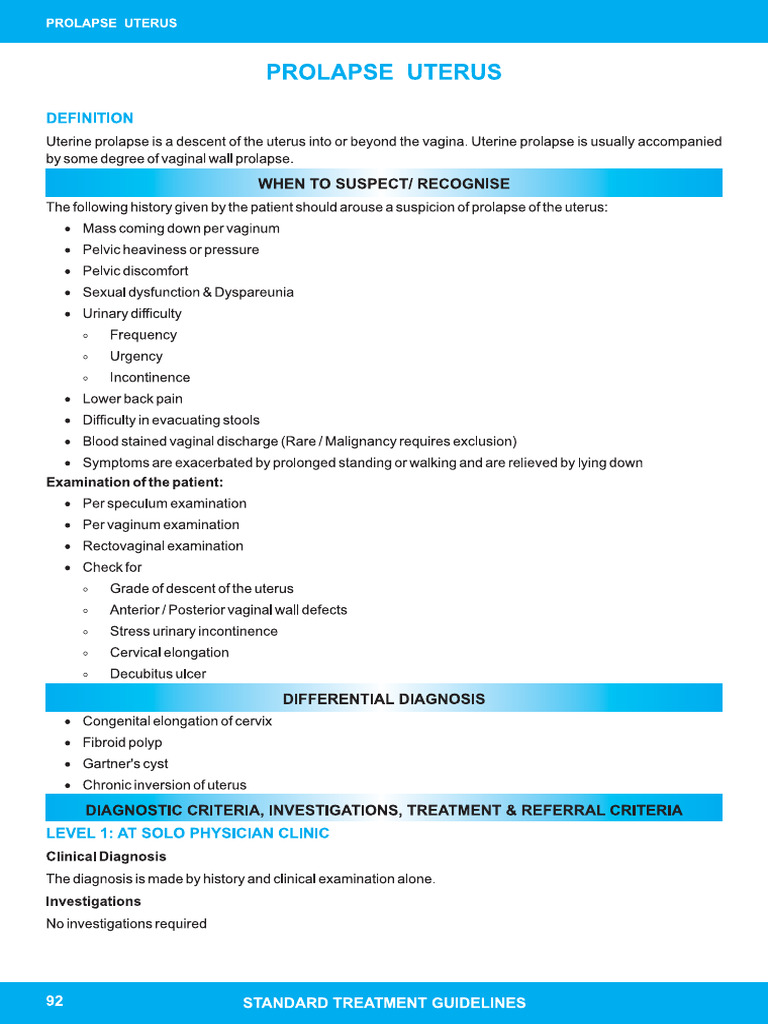 Prolapse Uterus | PDF