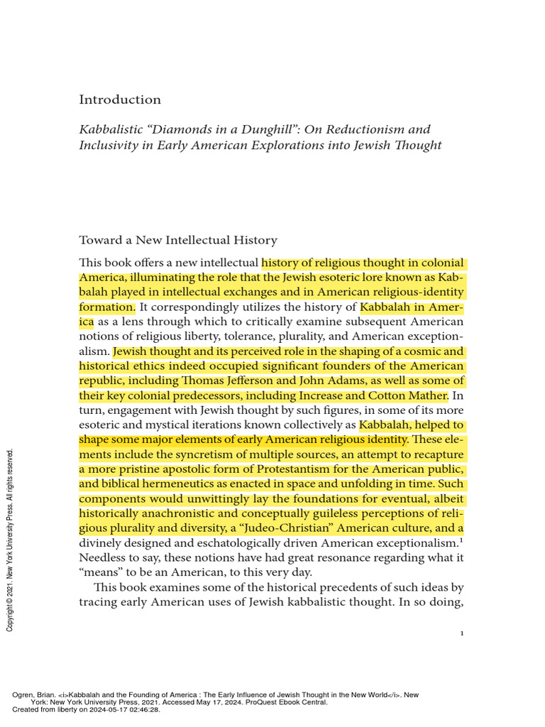 Ogren - Kabbalah and The Founding of America The Early Inf... - (PG 14 ...