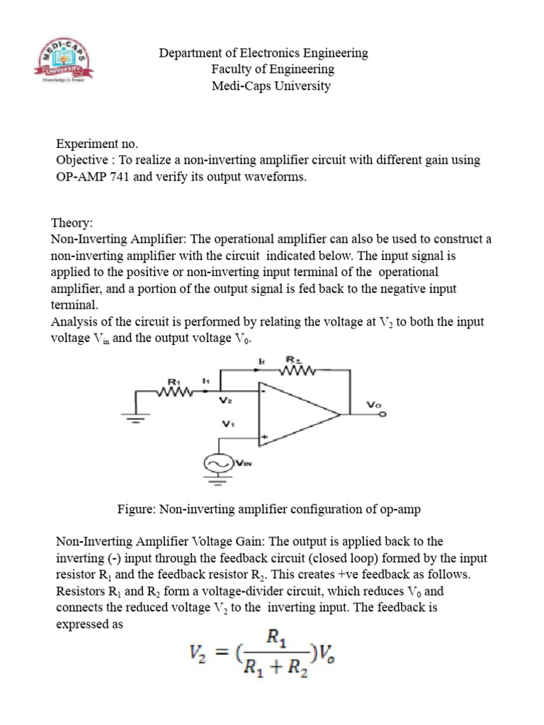 Experiment No. 02 | Download Free PDF | Operational Amplifier | Amplifier