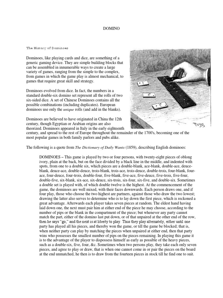 History and Evolution of Dominoes | PDF | Board Games | Gaming