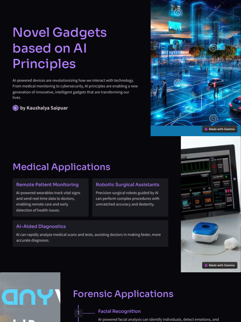 Novel Gadgets Based On AI Principles | PDF | Artificial Intelligence ...