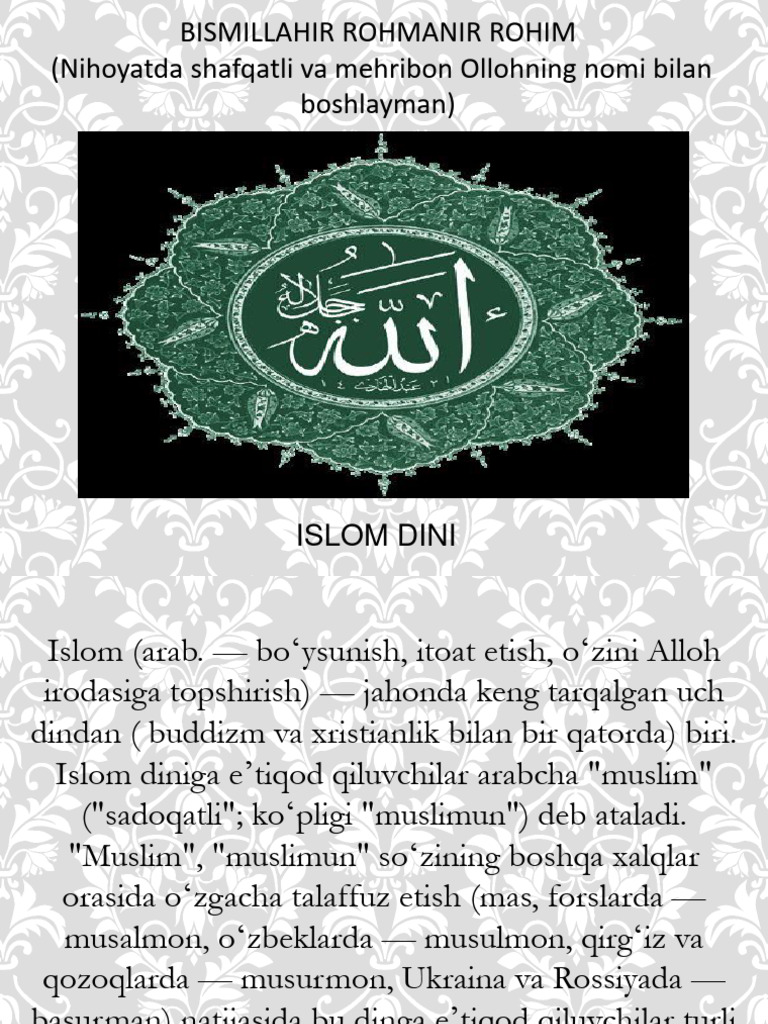 Islom Dini | PDF