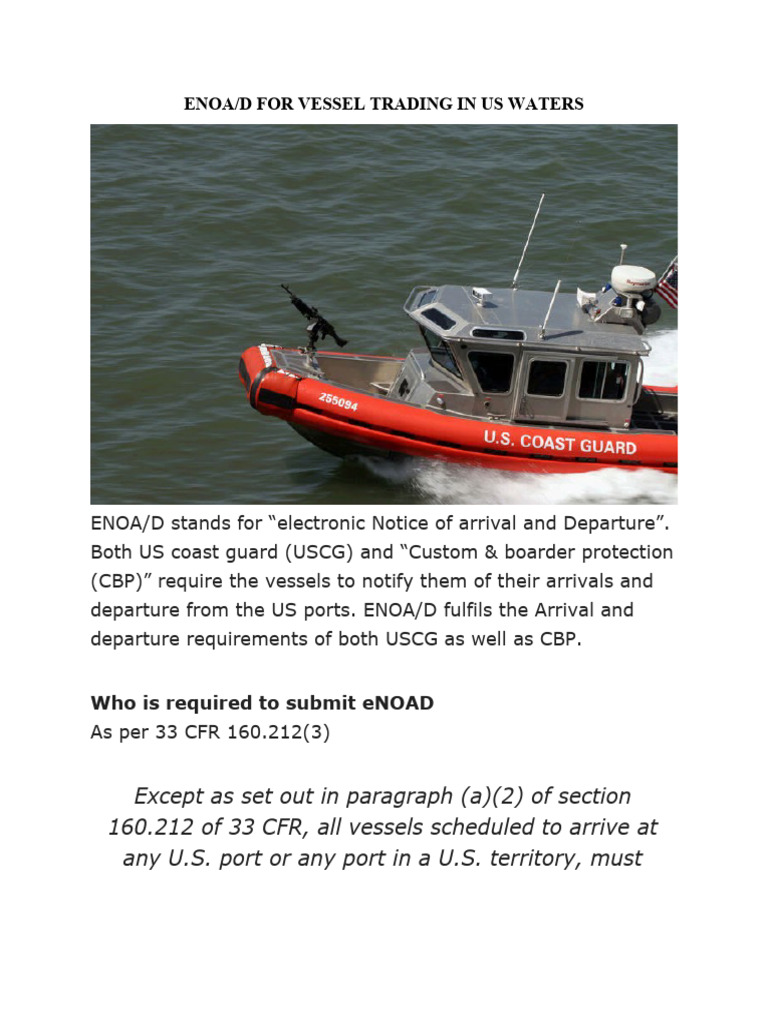 Enoa-D For Us Waters | PDF