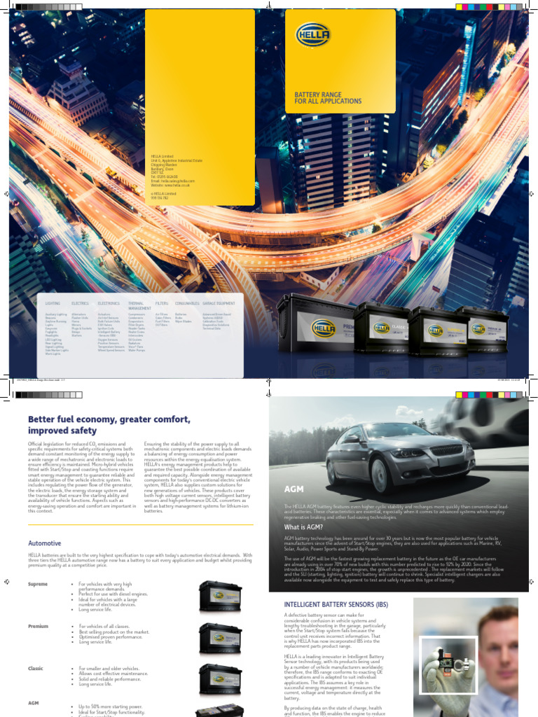 2018 HELLA Range Brochure | PDF | Vehicles | Manufactured Goods