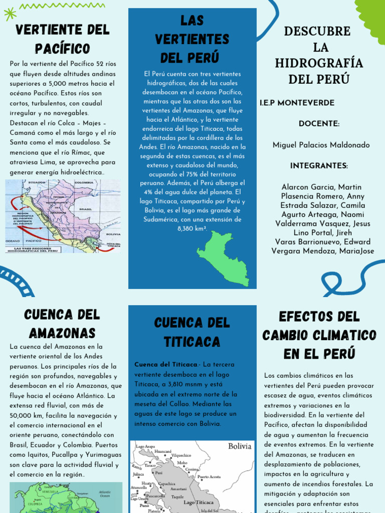 Folleto Tríptico Turismo Asturias Orgánico Azul | PDF | Perú | río Amazonas