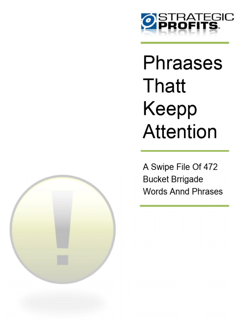 Phrases That Keep Attention PDF Free | PDF