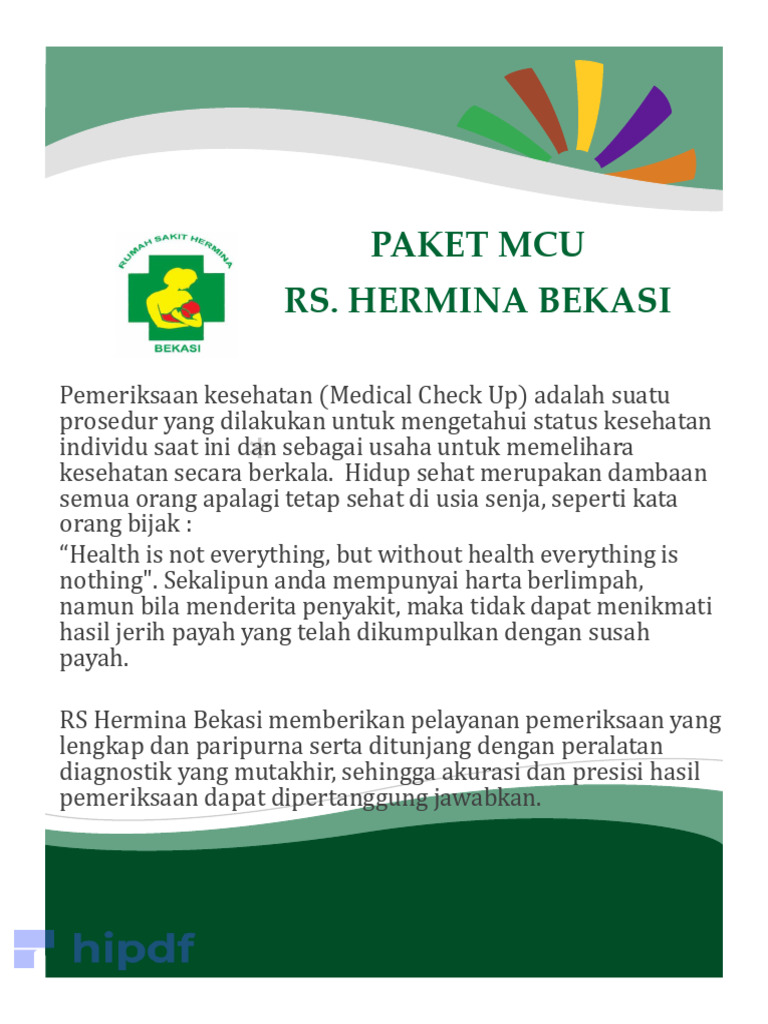 Flyer PAKET MCU BARU - Revisi Maret 2021 | PDF
