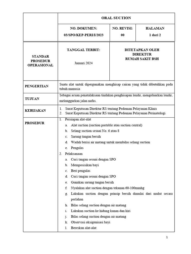 Spo Oral Suction | PDF