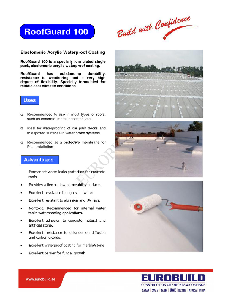 406 RoofGuard 100 | PDF | Concrete | Coating