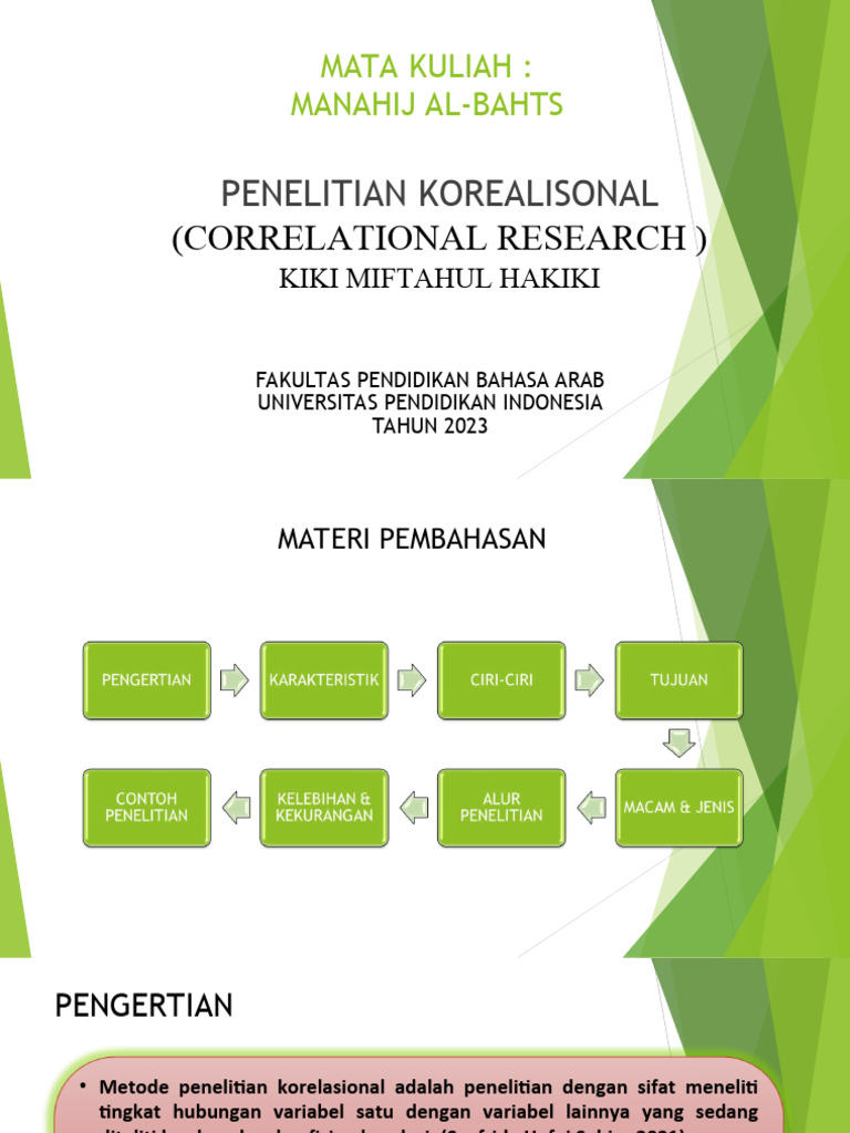 Metode Penelitian Korelasional 2023 | PDF