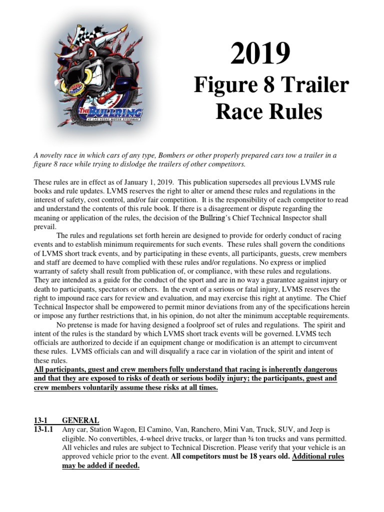 2019 Figure 8 Trailer Rules | PDF | Trailer (Vehicle) | Motor Vehicle