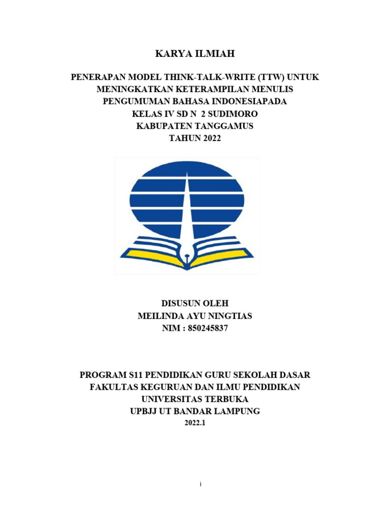 Karya Ilmiah PKP Lengkap Meilinda Ayu N | PDF