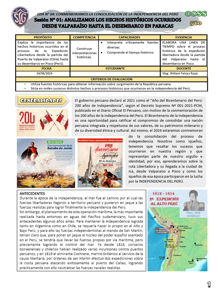 Ficha de Trabajo Sem 1 Eda 4 | PDF