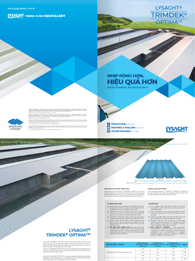 Lysaght TRIMDEK - BROCHURE | PDF