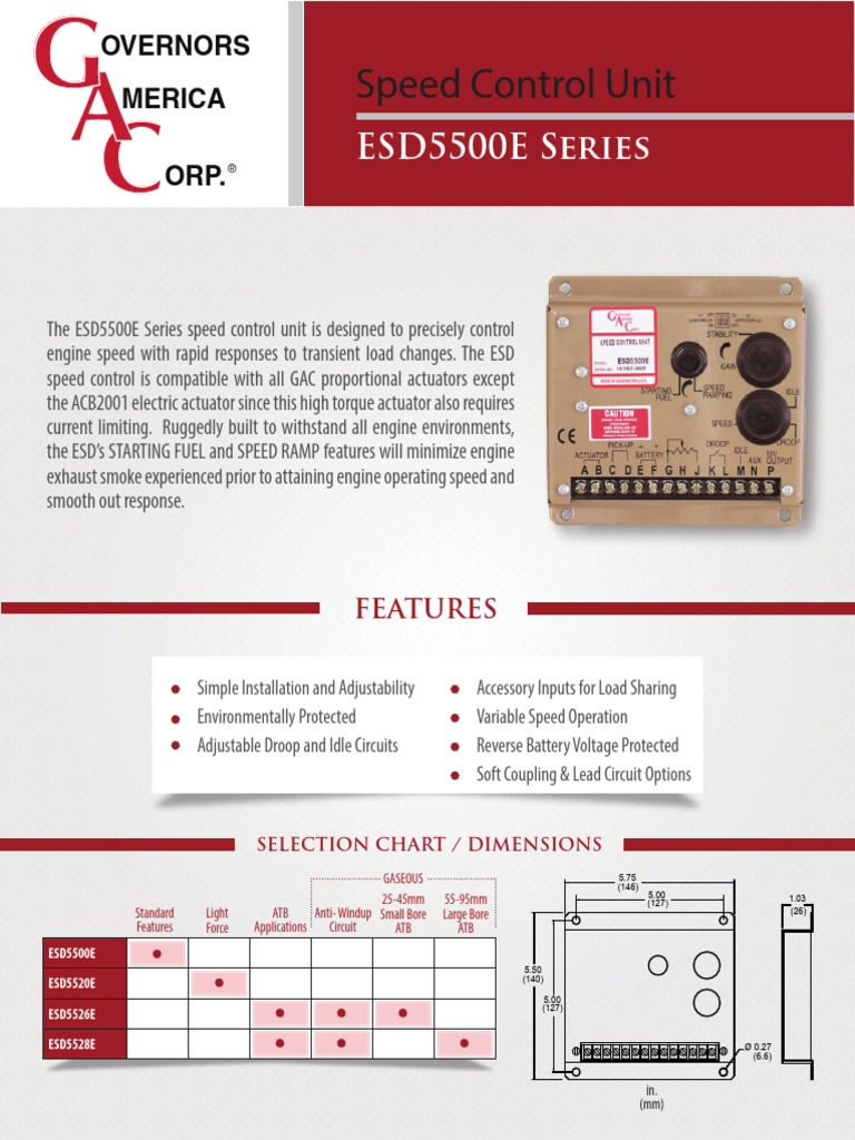 Manual Esd 5500e - Gac | PDF | Engines | Hertz