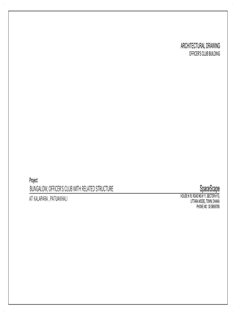 Officer's Club Architectural Working Drawing | PDF | Interior Design | Architectural Elements