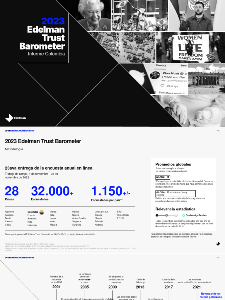2023 Edelman Trust Barometer - Colombia Report - ES | PDF | Colombia ...