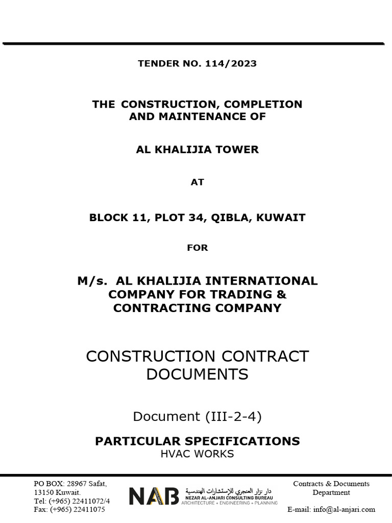 Hvac Vol (III-2-4) | PDF | Specification (Technical Standard) | Duct (Flow)