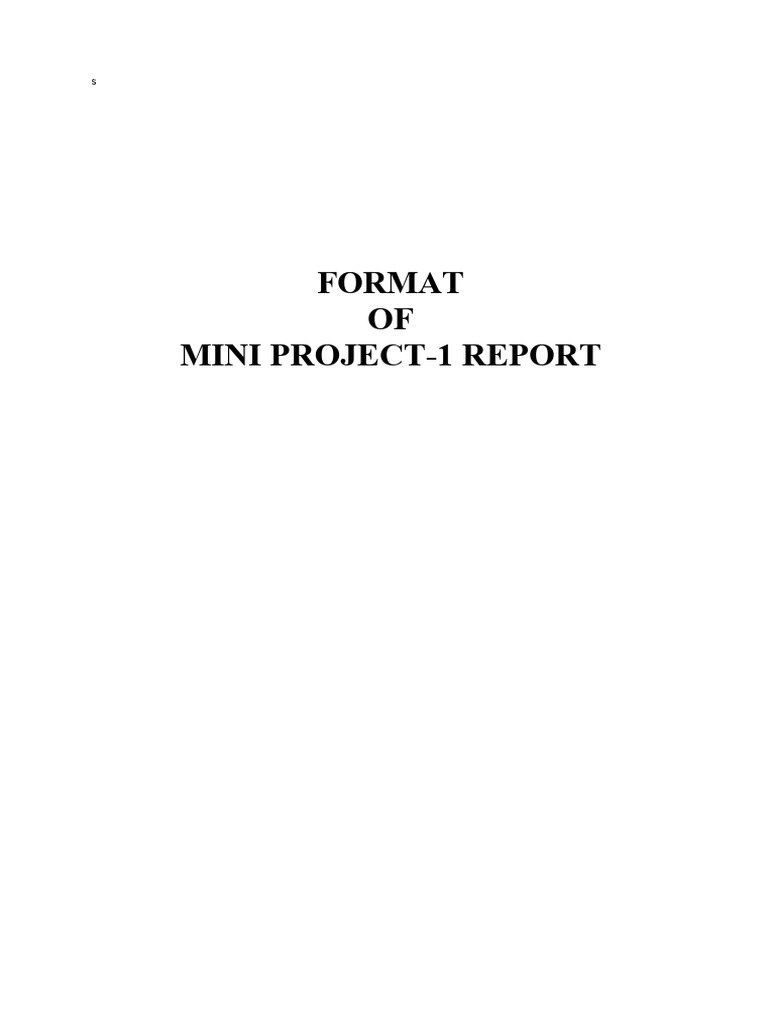 Format Mini Project I KMBN 152 | PDF | Data | Methodology