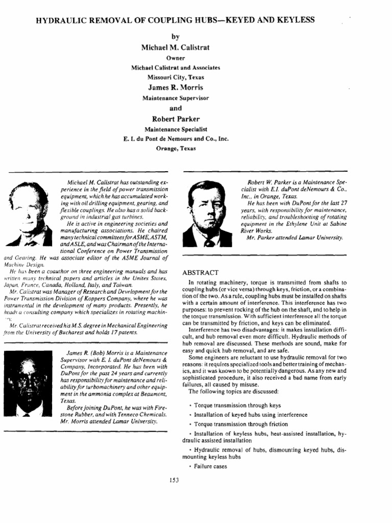 Hydraulic Removal Coupling Hubs-keyed Keyless | PDF | Mechanical ...