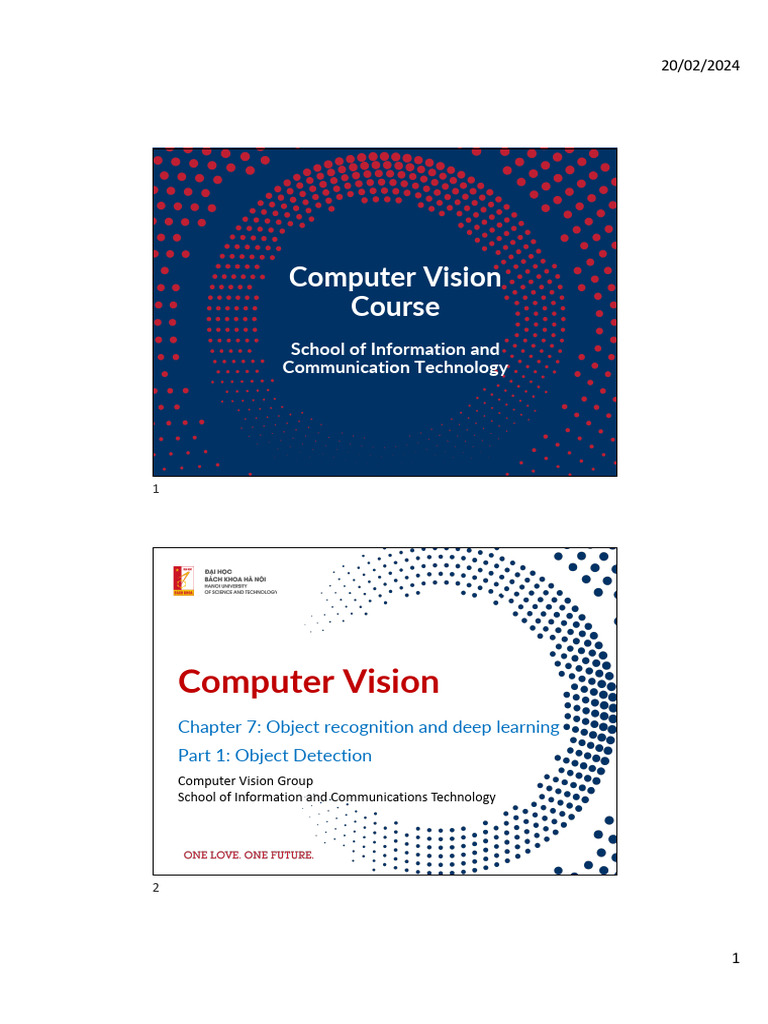 IT5409 Ch7 Part1 Object Detection v2 Linhdt 2023 | Download Free PDF | Support Vector Machine ...