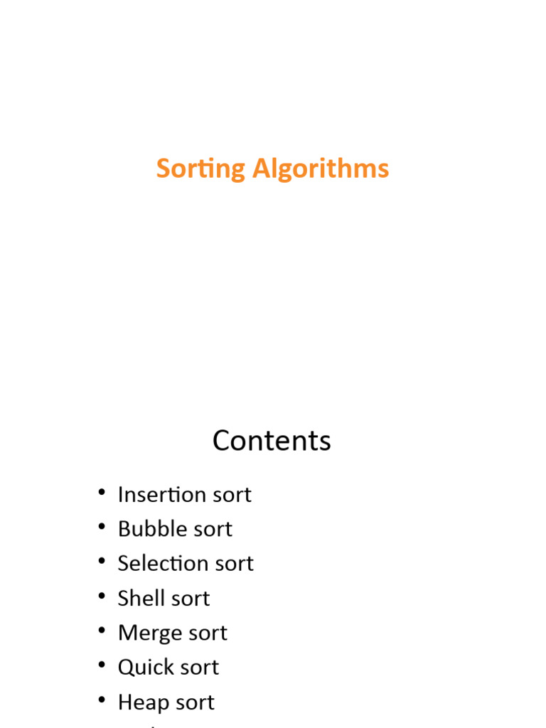 03 Sorting Algorithms Download Free Pdf Theoretical Computer Science Applied Mathematics 