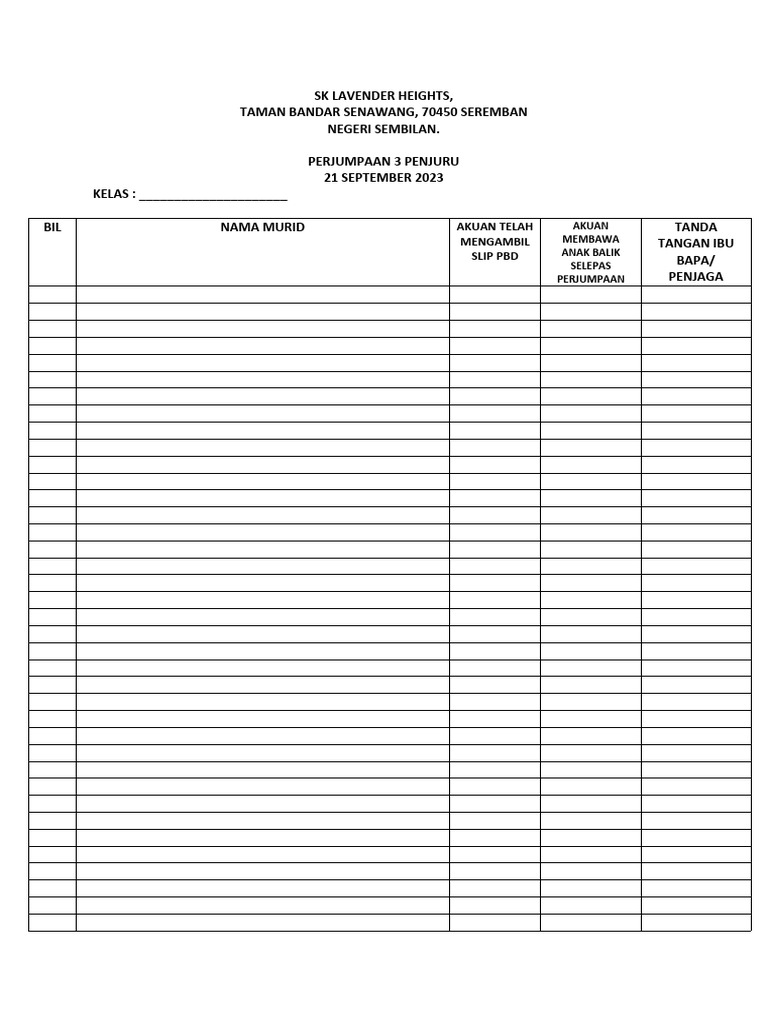 Borang 3 Penjuru | PDF