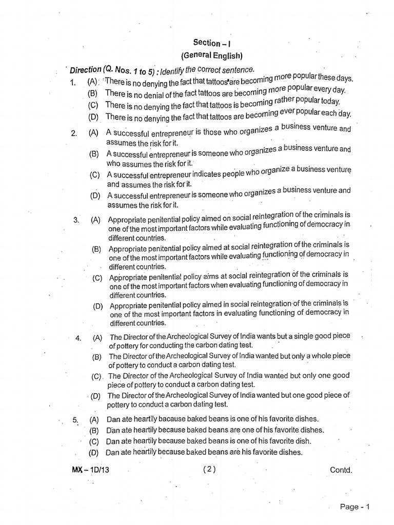 Odisha High Court ASO 2021 Prelims Paper | PDF