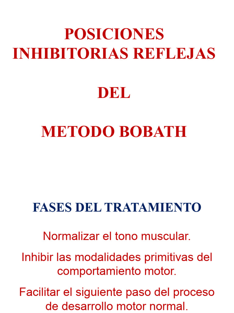 Posiciones Inhibitorias Reflejas del Metodo Bobath-1 | Descargar gratis PDF | Rodilla | Pie