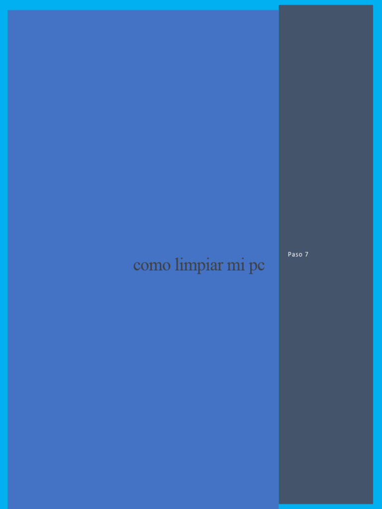 Paso 7 Como Limpiar Mi PC | PDF